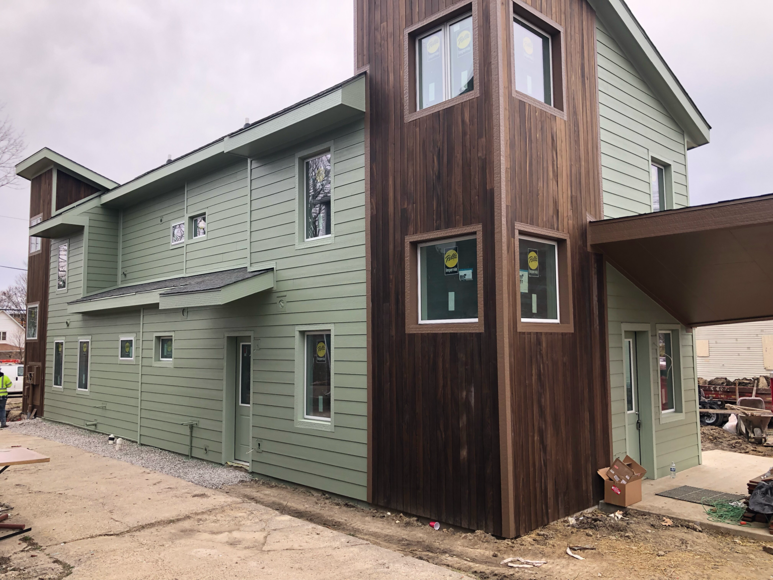 Painting and electrical work continues on the Alley House - Solar ...