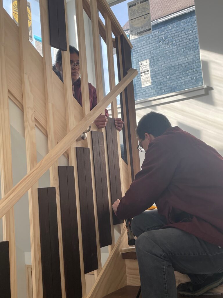 Wood Screen for the Stairs Completed - BSU Solar Decathlon Design ...